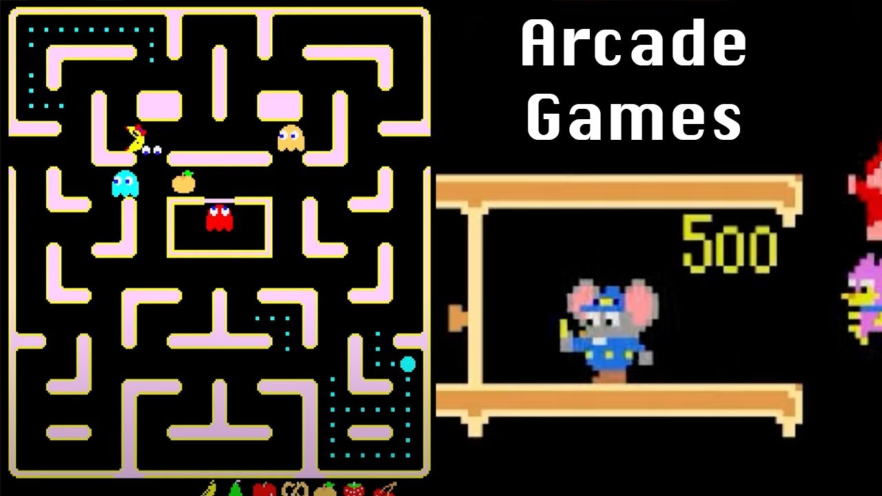 Arcade Games - Ms Pac Man, Mappy, Dk Jr, Mr. Do - Mike Matei Live - YouTube