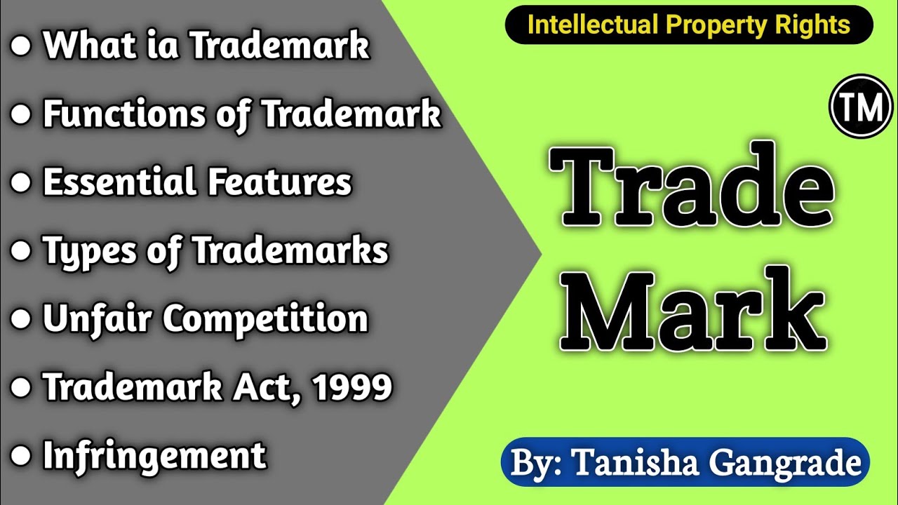 Trademark | ट्रेडमार्क | Types of Trademark | Trademarks Act 1999 | IPR ...