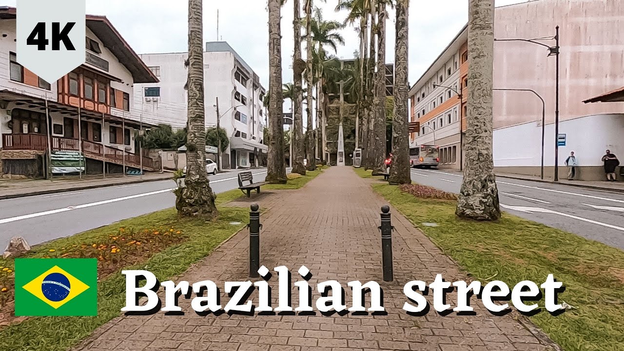 🇧🇷 [4k] WALKING ON BRAZILIAN STREET - Santa Catarina, Brazil. walking ...