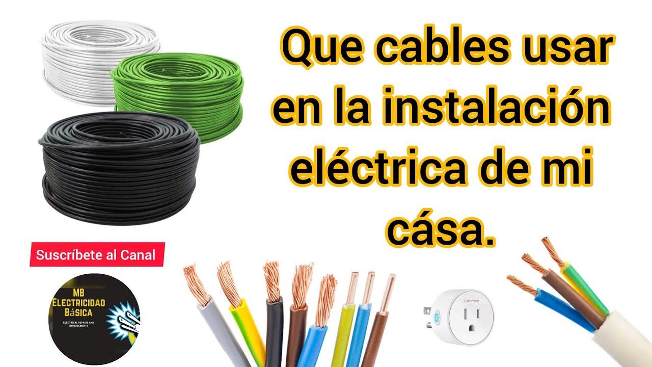 Que cables usar en la instalación eléctrica de una cása. - YouTube