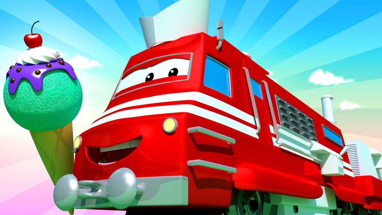 Troy The Train - The Ice Cream Train - Car City ! Train Cartoon for ...