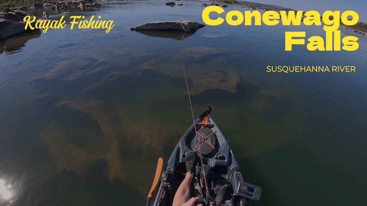 Kayak Fishing Conewago Falls, Early Fall - YouTube