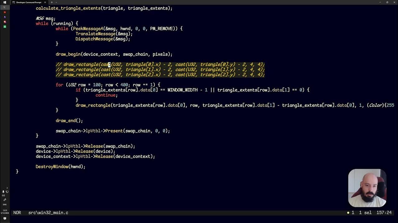 C99 Software Renderer Triangle Rasterization - YouTube