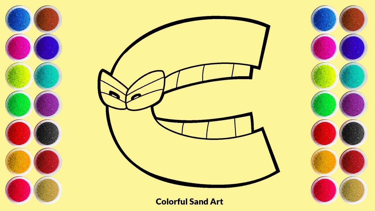 Colored Sand Painting C ( Alphabet Lore ) - Make C Letter Pattern on ...