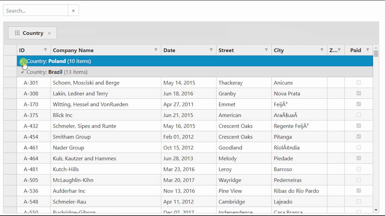 C1 FlexGrid - Grouping(그룹화) - YouTube
