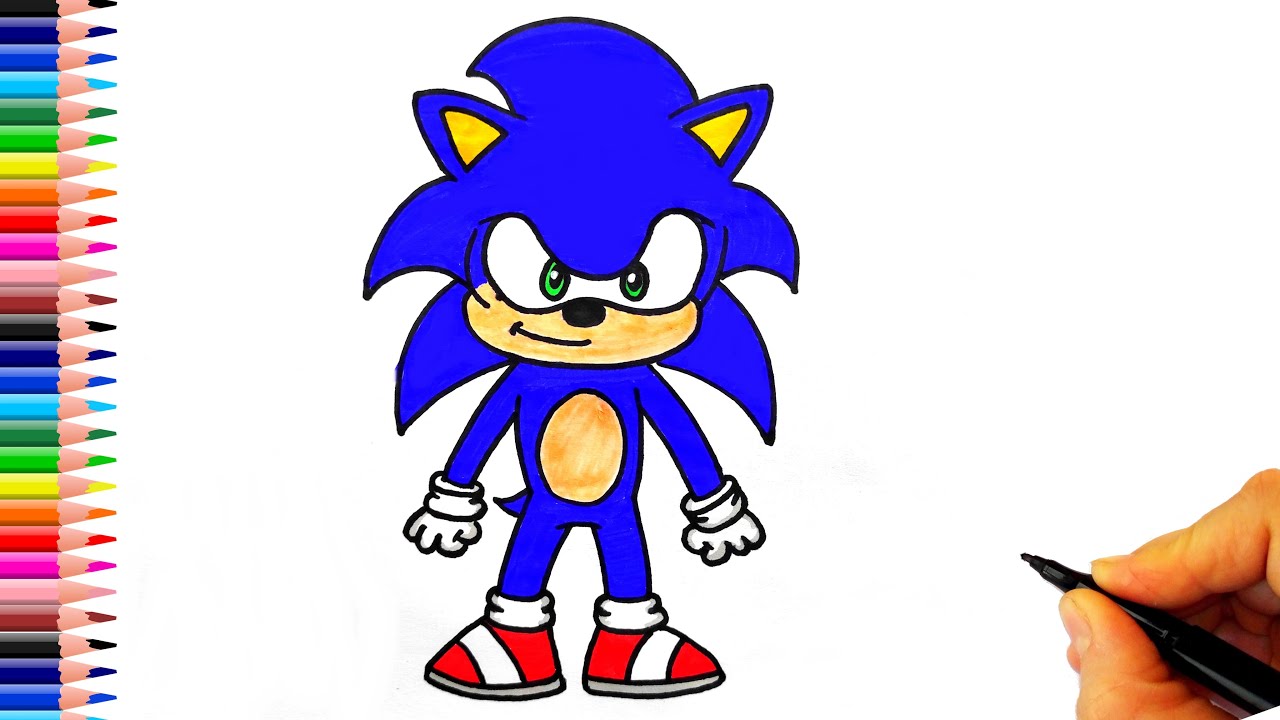 Kirpi Sonic Çizimi - Kirpi Sonic Nasıl Çizilir? - How To Draw Sonic The ...