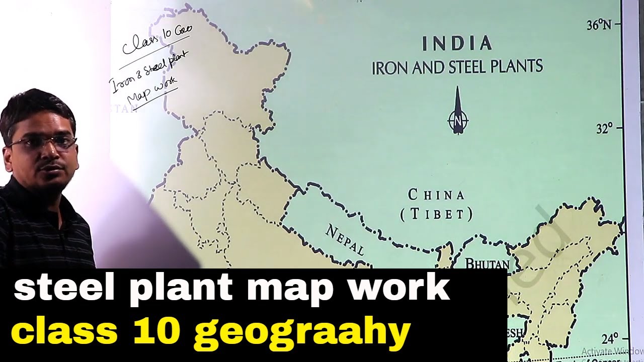 steel plant map work || geography map work class 10 - YouTube