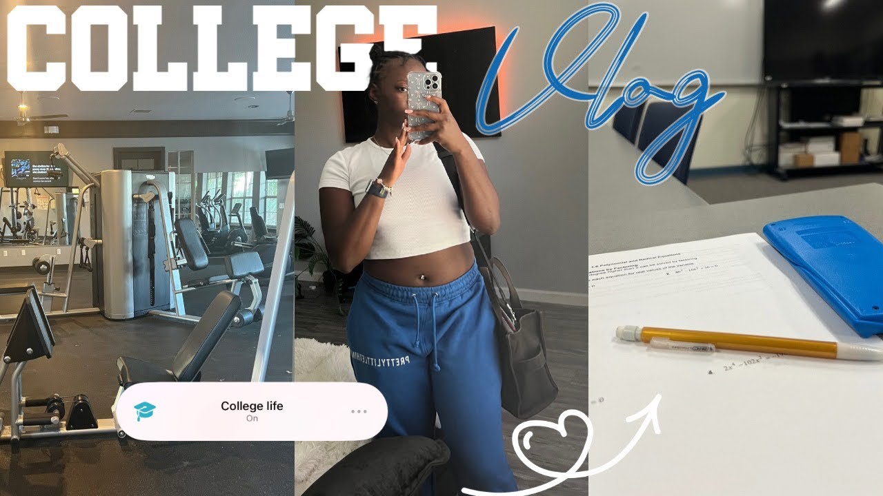 College Vlog|| Day in the Life as a College Student (Working out, Class ...