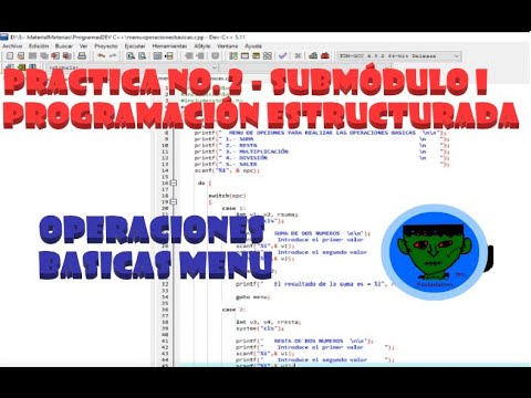 Operaciones basicas DEV C++ menu de opciones / Programacion Estructurada - YouTube