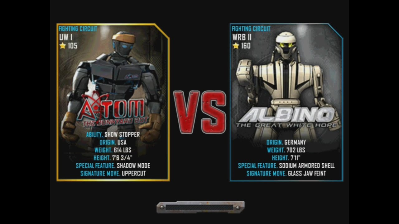 Real Steel Atom Vs Metro