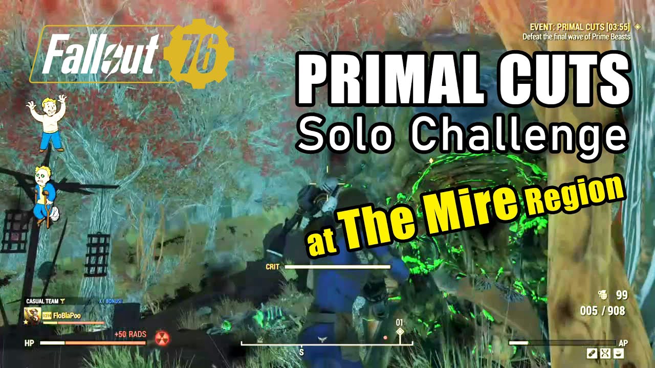Primal Cuts at The Mire | Solo Challenge | Fallout 76 - YouTube