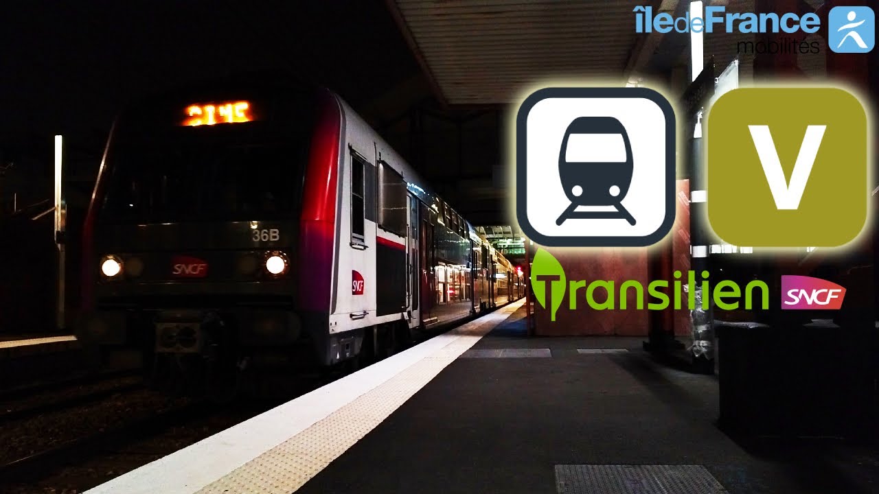 [Transilien V] Départ nocturne d'un Z8800 à Massy-Palaiseau - YouTube