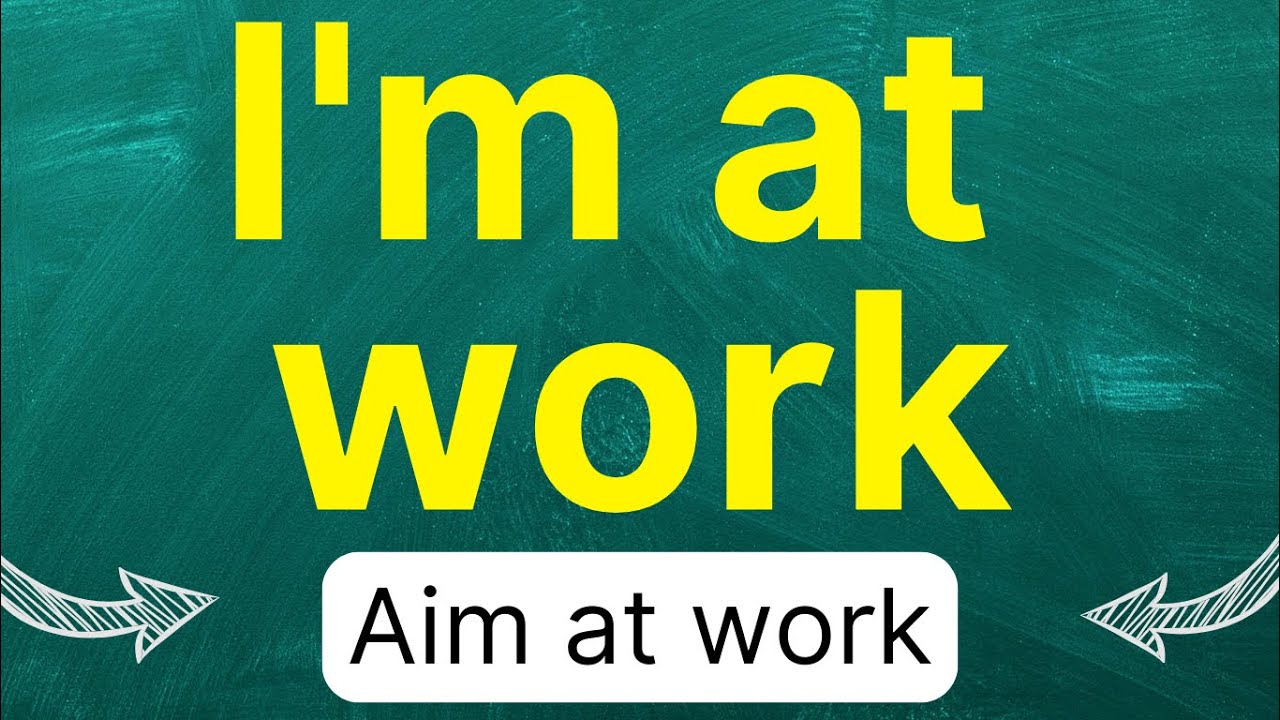 Cómo pronunciar: "I'm at work" "Estoy en el trabajo" en inglés ...