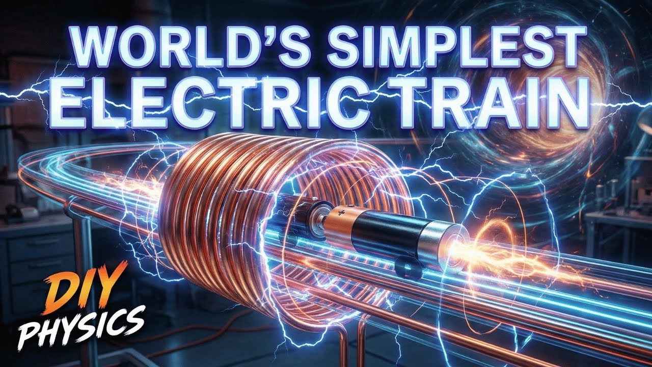 World’s Simplest Electric Train: DIY Physics Experiment with Magnets ...