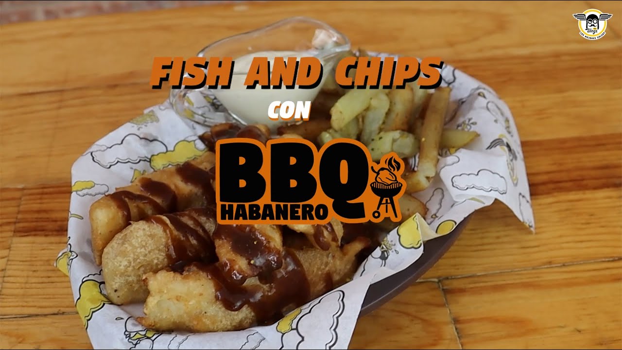 FISH AND CHIPS CON BBQ HABANERO https://mrwings.com/ #fish #recetas # ...