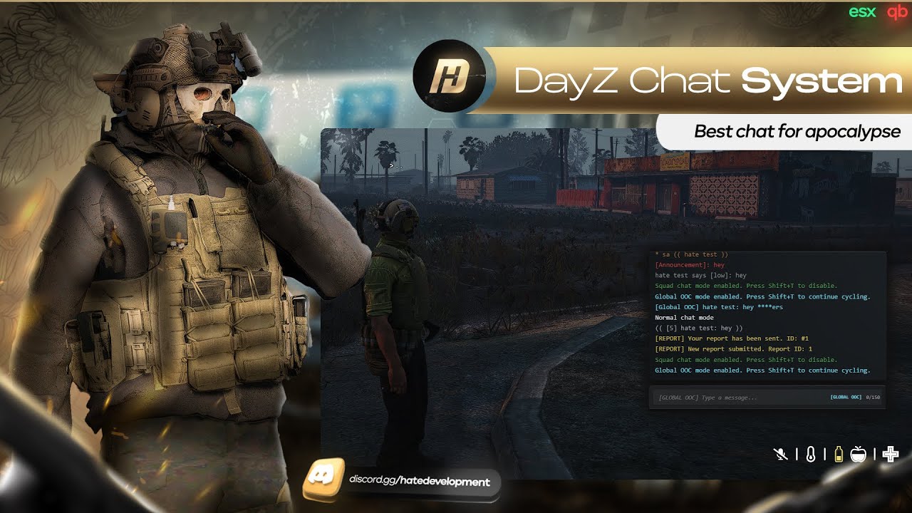 Fivem DayZ Chat System | Hate Development - YouTube
