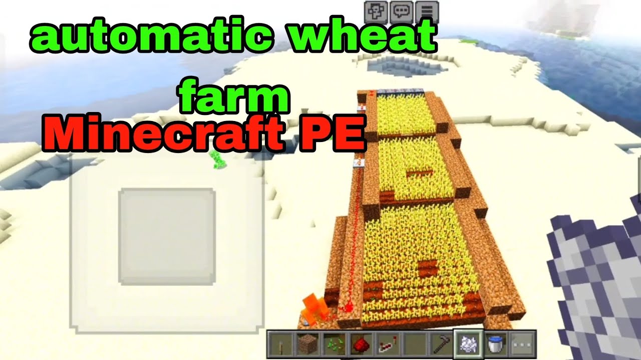 How to make automatic wheat farm in Minecraft PE tutorial - YouTube
