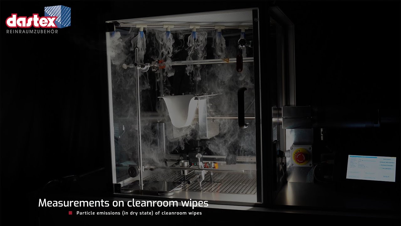 How many particles does a cleanroom wipe emit in dry state? - YouTube