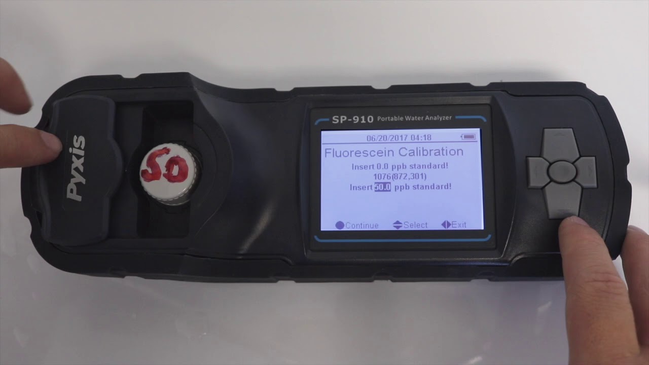 Pyxis SP-910 - Fluorescein Calibration - YouTube