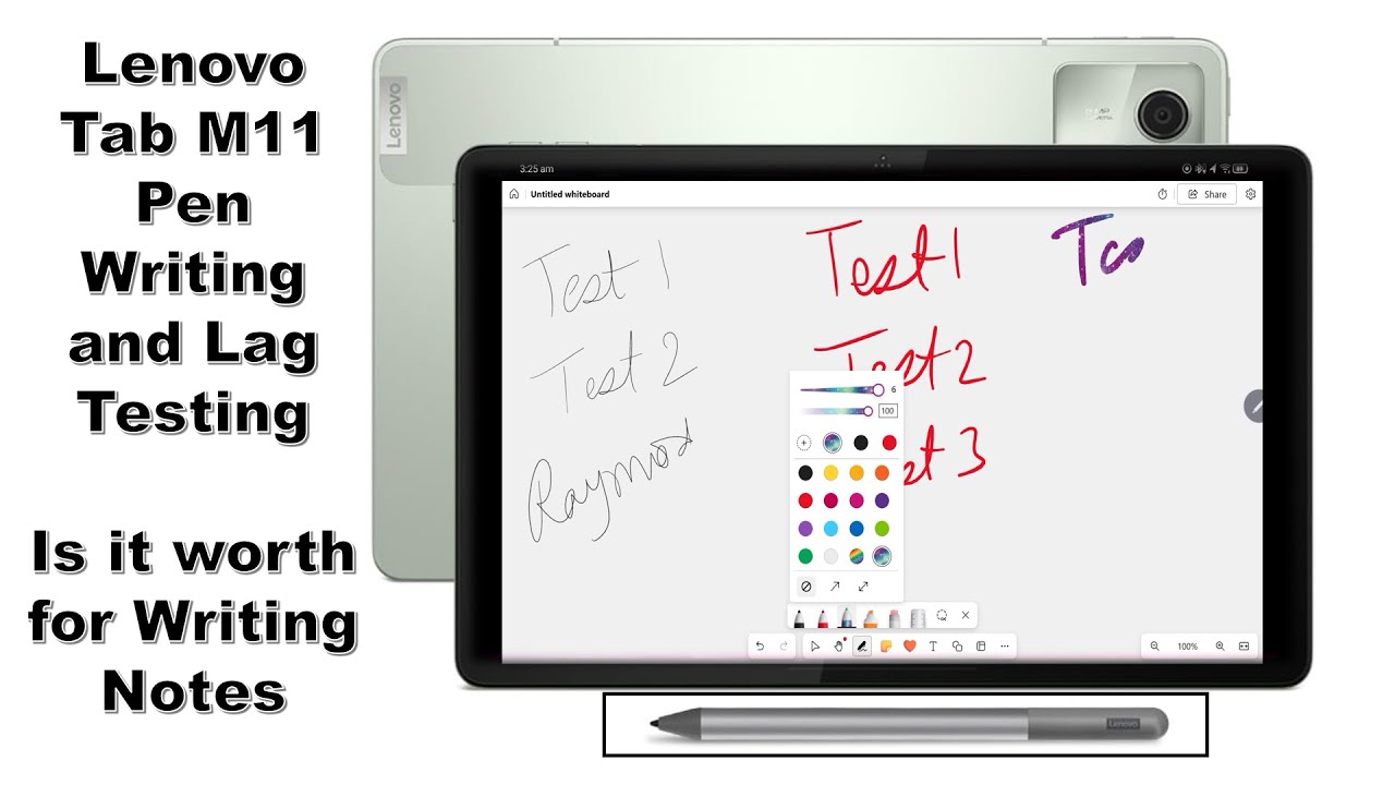 Lenovo Tab M11 PEN Notes Writing and Lag Test | Is Stylus worth for ...