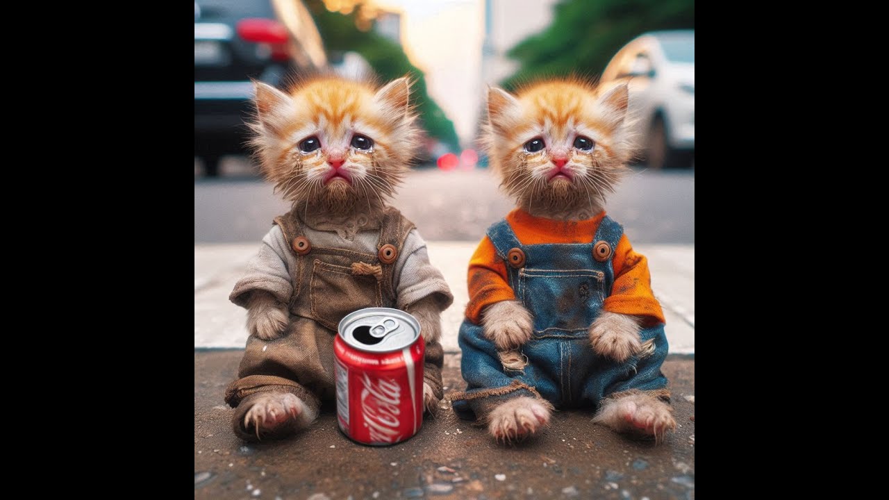 Two Poor Kittens Beg for Food… But Fate Has Other Plans! 😿 #cat #cats # ...