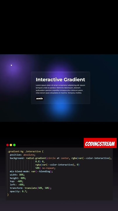 Interactive Gradient using html css js only 👇#subscribemychannel #coding #shorts - YouTube