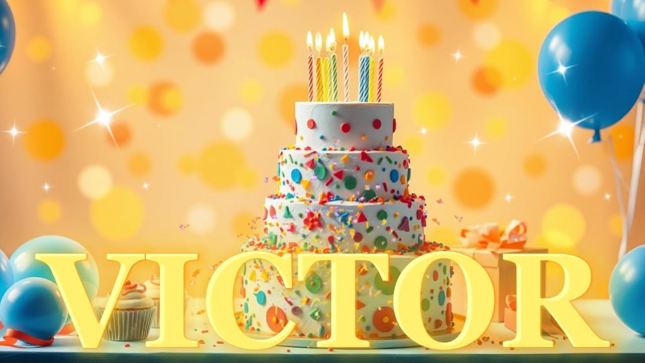 Video CANCIÓN FELIZ CUMPLEAÑOS VICTOR CON NOMBRE 🎉 HAPPY BIRTHDAY SONG ...