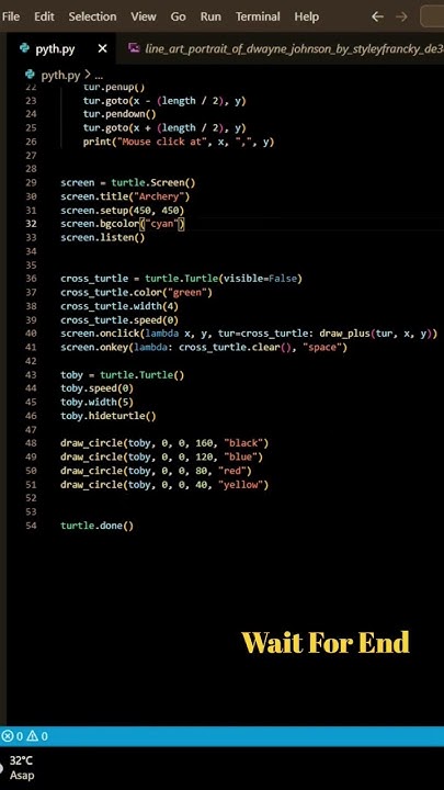 Simple Python Turtle Code To Draw Target 🎯 Shorts Short Python Programming Coding