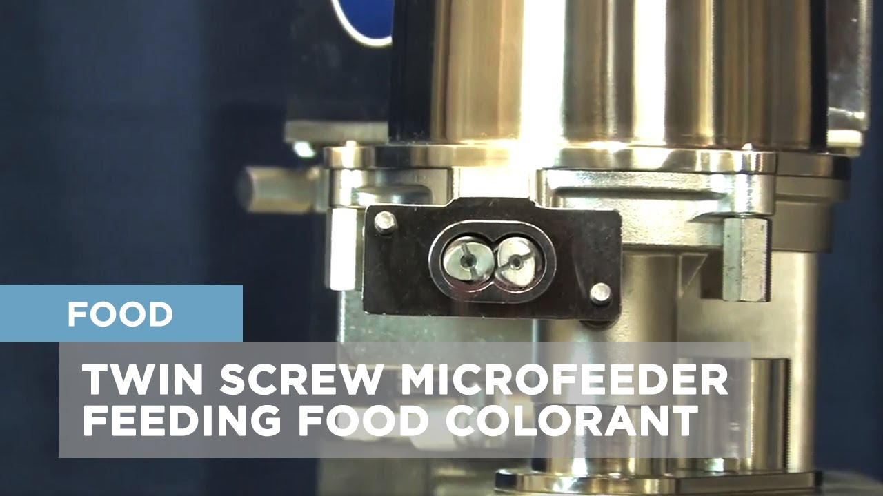 Twin Screw Microfeeder ‘MT12’ - Feeding Food Colorant - YouTube