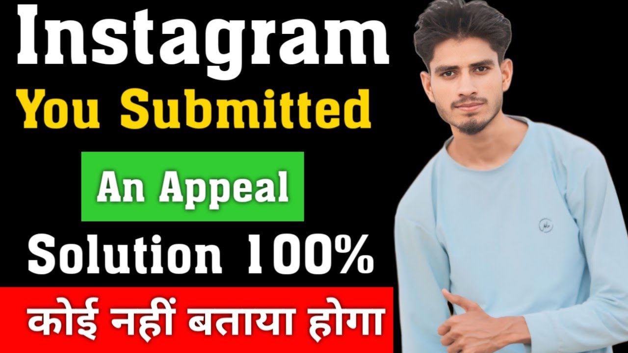 How to fix you submitted an appeal instagram || Instagram account ...