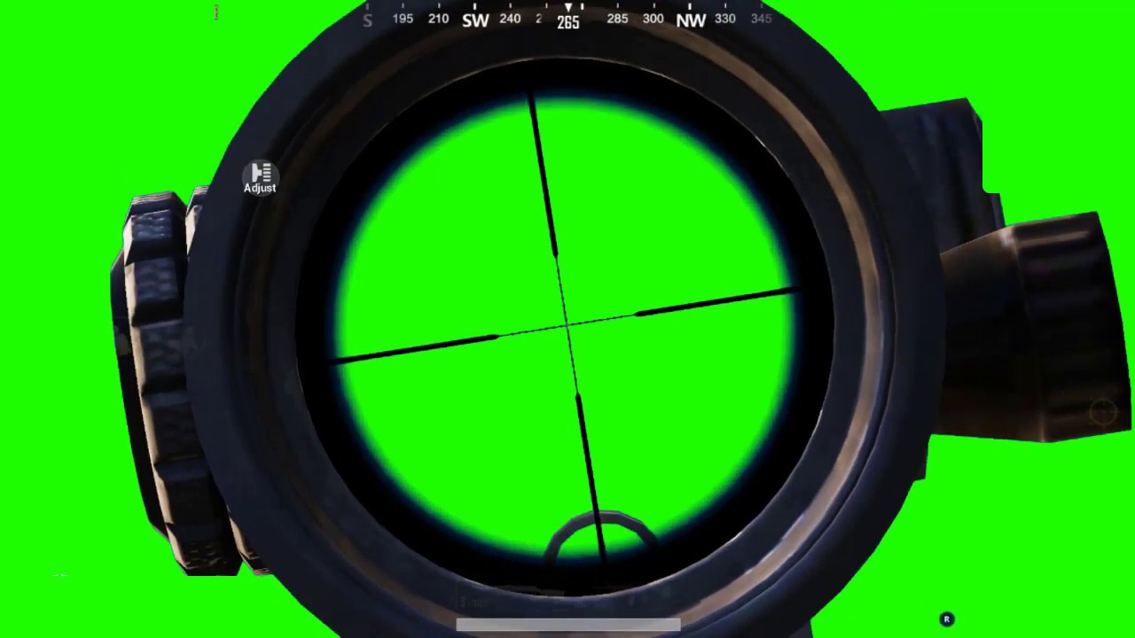 Sniper Scope View Green Screen