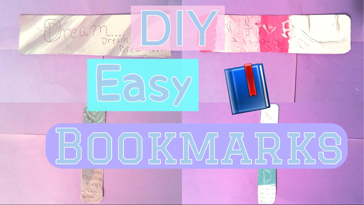 DIY Easy Bookmarks! How to make CUTE AND CHEAP BOOKMARKS!! - YouTube
