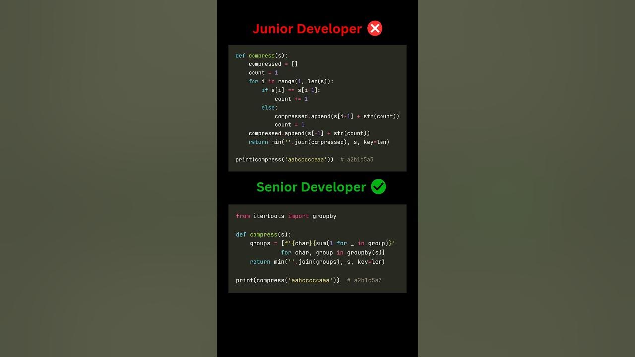 Python String Compression Basic Vs Optimized Algorithmshowdown Youtube