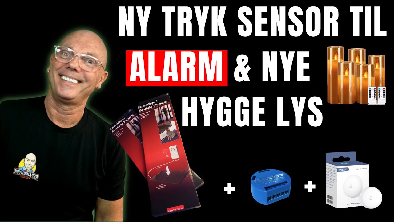 Billig Alarm med NY! Tryk Sensor / Nye FLOTTE LED Lys (5 Pack) - YouTube
