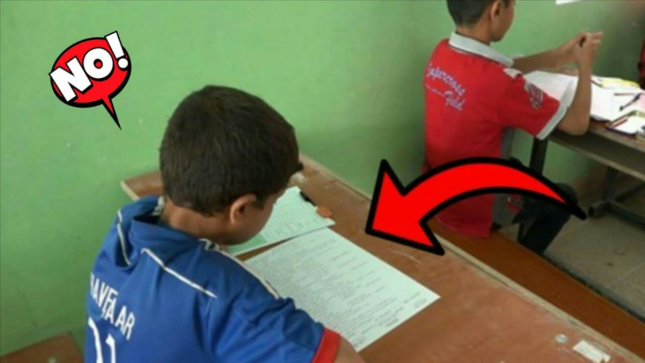 This little boy forgot his pen before the exam, what did he do - YouTube