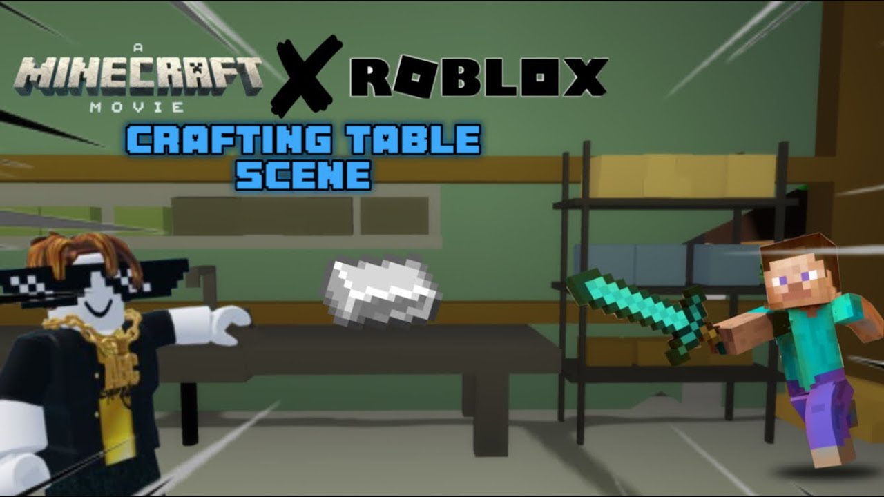 A MINECRAFT MOVIE BUT IN ROBLOX?! | crafting table scene🔨 - YouTube