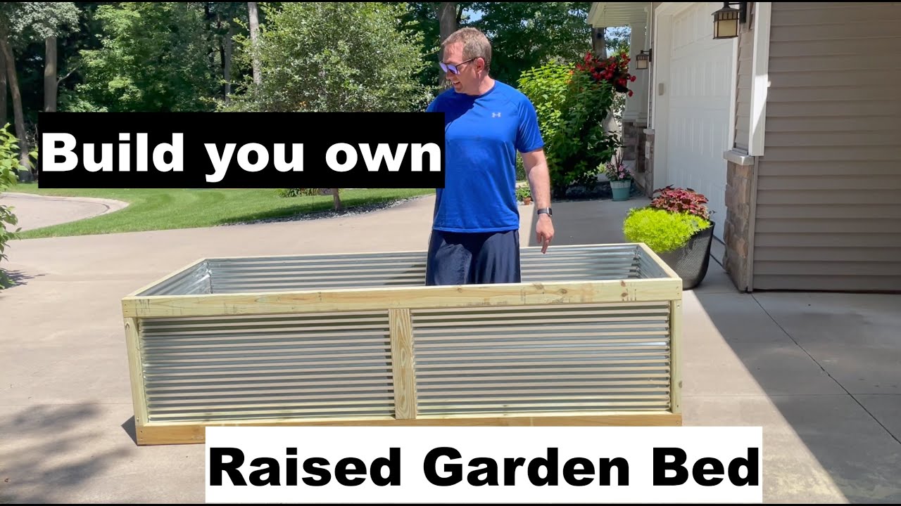 How to Make a Raised Garden Bed - Galvanized Steel and Wood - YouTube