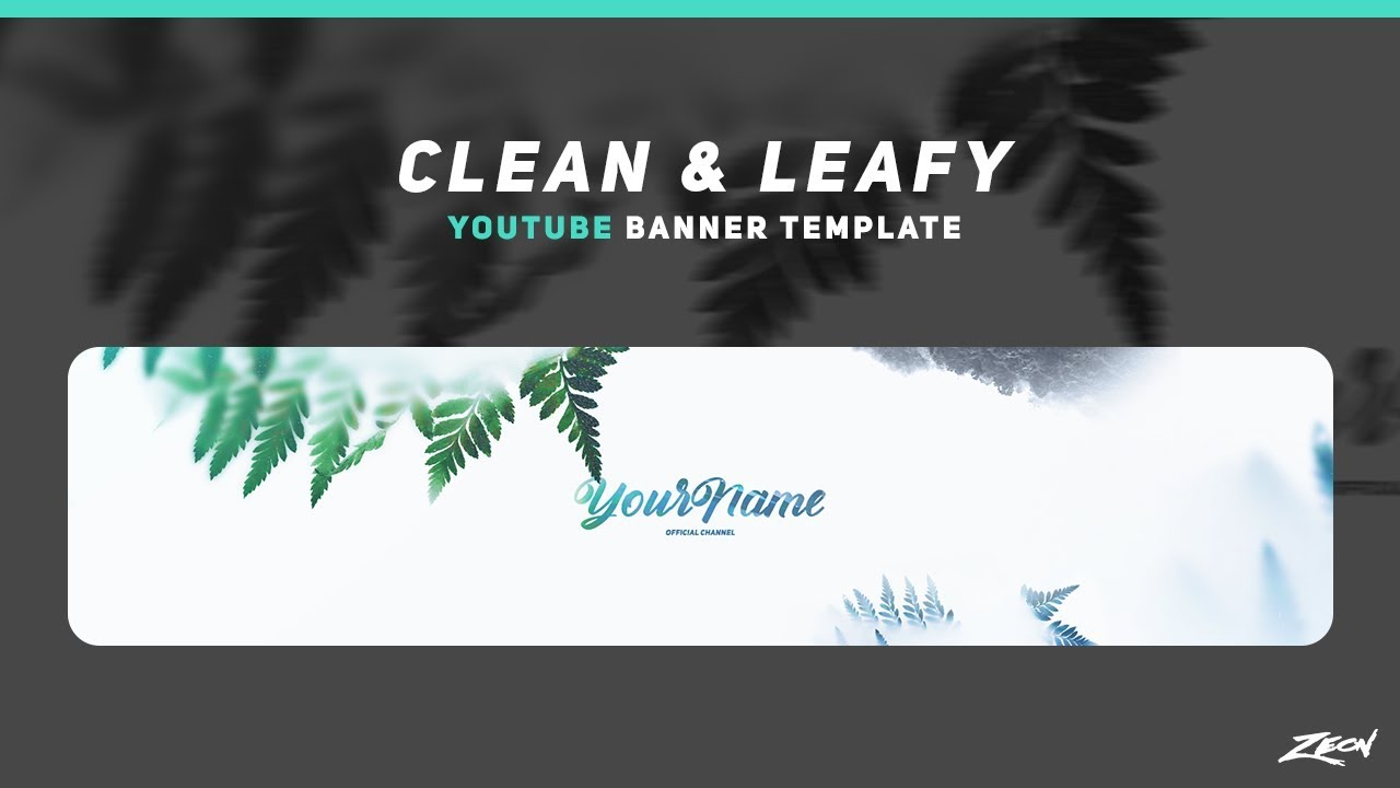 Clean and Leafy Youtube Banner Template \ Free Channel art for YouTube ...