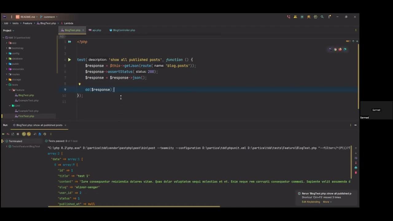 Mastering Test-Driven Development with PEST in Laravel | SARMAD - YouTube
