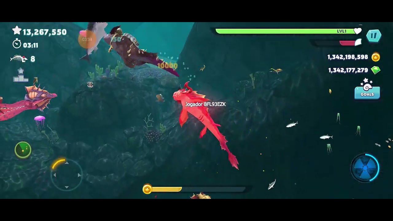 hungry shark evolution BEHELLMOUTH SHARK gameplay - YouTube