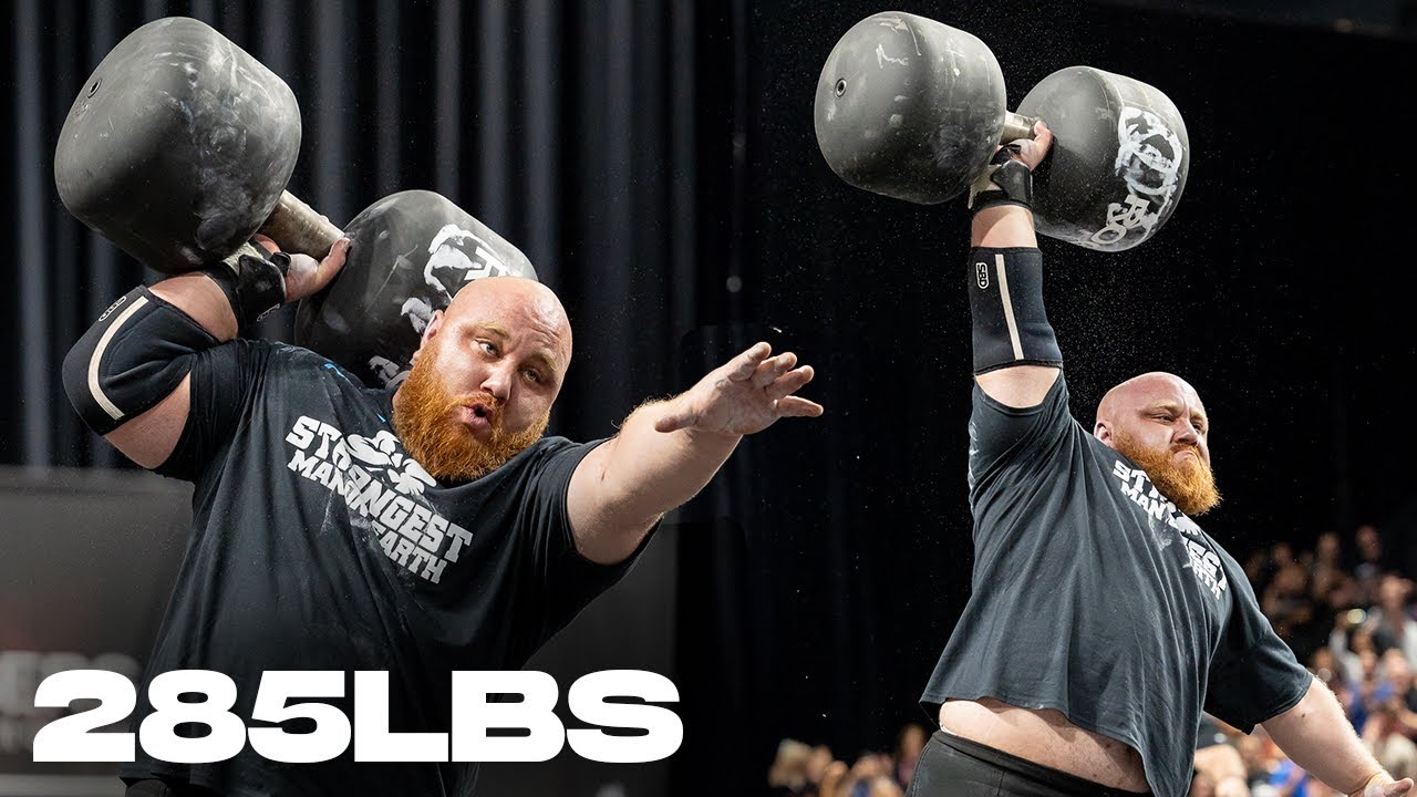 LUCAS HATTON'S IMPRESSIVE CIRCUS DUMBBELL RUN | 285LBS - YouTube