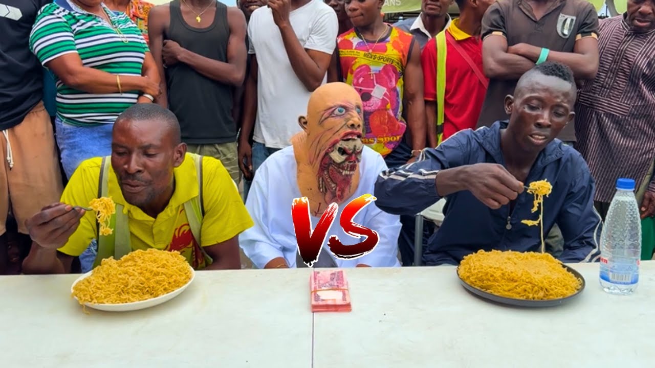 EATING CHALLENGE: TWO MEN, ONE BIG PLATE – WHO WILL WIN 100 DOLLAR CASH ...
