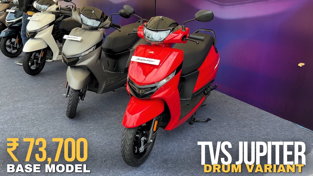 2024 TVS Jupiter Base Model 🔥 New TVS Jupiter Drum Variant 😎 - YouTube