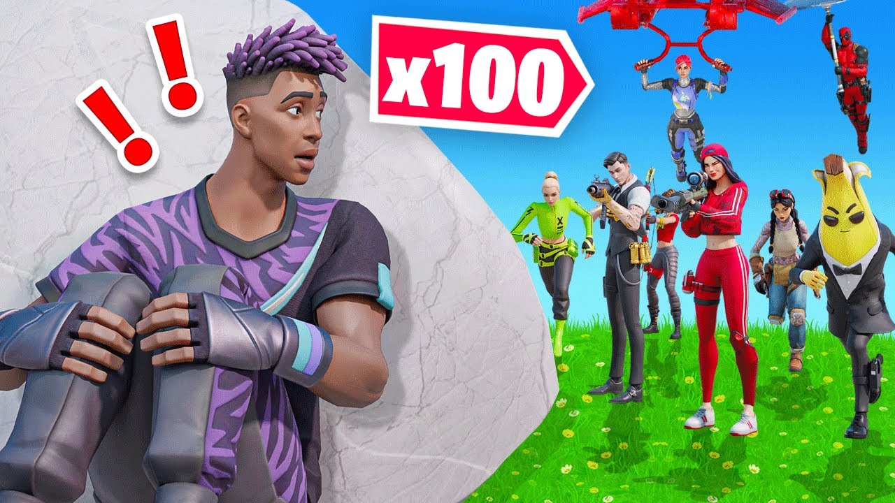 TRY TO SURVIVE vs 100 Stream Snipers! (Fortnite) - YouTube