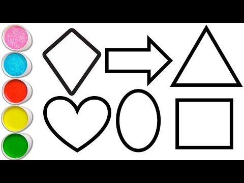 2D shapes drawing for kids | Learn 2d shapes for toddlers | Preschool learning video | Kids ...
