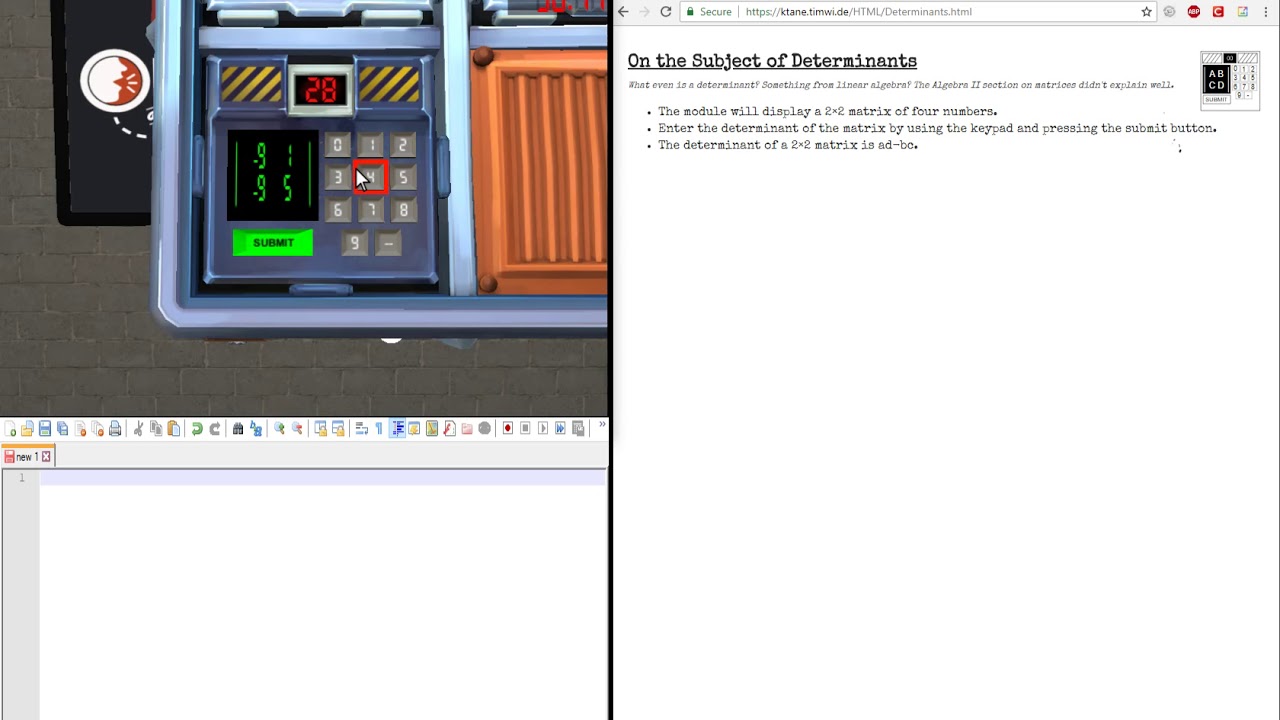 KTANE - How to - Determinants - YouTube