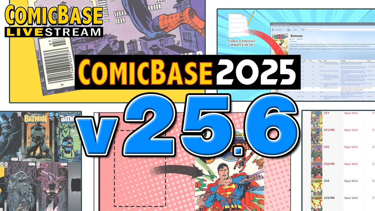ComicBase Livestream #201: Introducing ComicBase 2025 v25.6! - YouTube