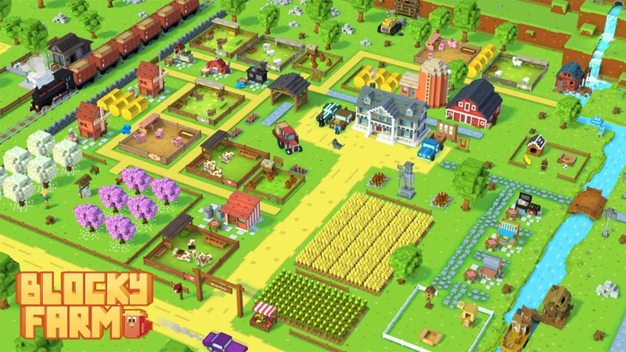 BLOCKY FARM Gameplay Trailer (iOS Android) - YouTube