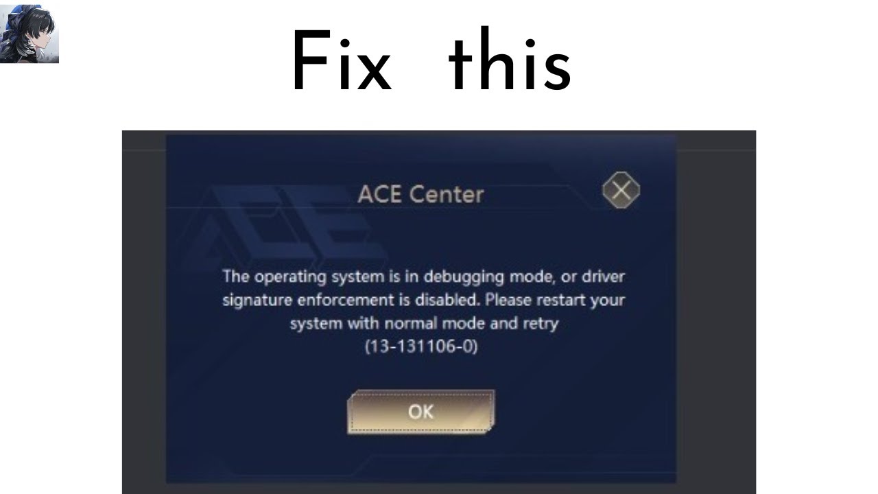 Fix "The operating system is in debug or driver signature enforcement ...