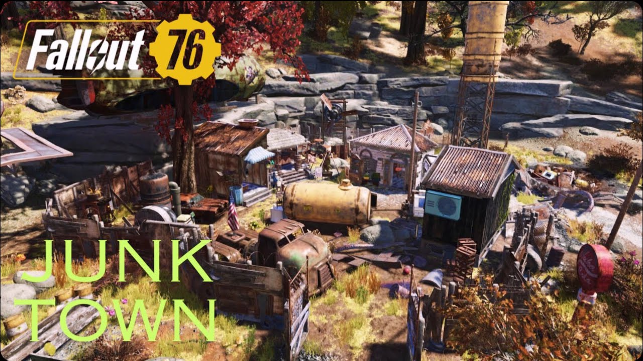 Fallout 76 Camp Builds Junk town - YouTube